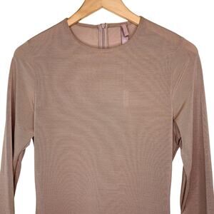 SKIMS | Tops | Skims Sheer Mesh Sculpt Full Body Catsuit Sienna Tan ...